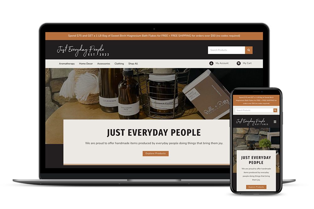 Web Design & Development project for Just Everyday People - CYBERsprout