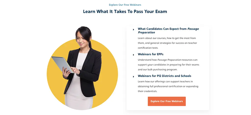 Website case study for Passage Preparation - CYBERsprout